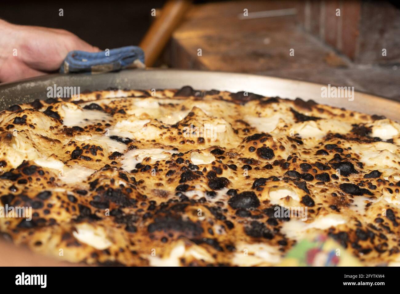 Liguria Recco Focaccia cheese italian traditional flat bread wood oven ...
