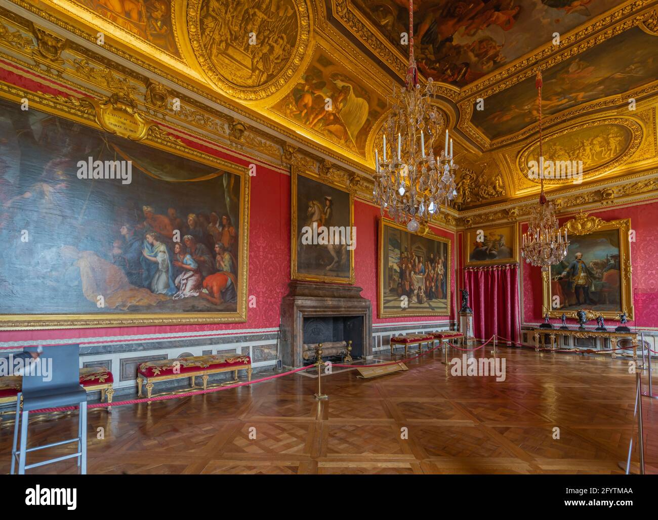 Versailles, France - 19 05 2021: Castle of Versailles. Louis XIV rooms ...