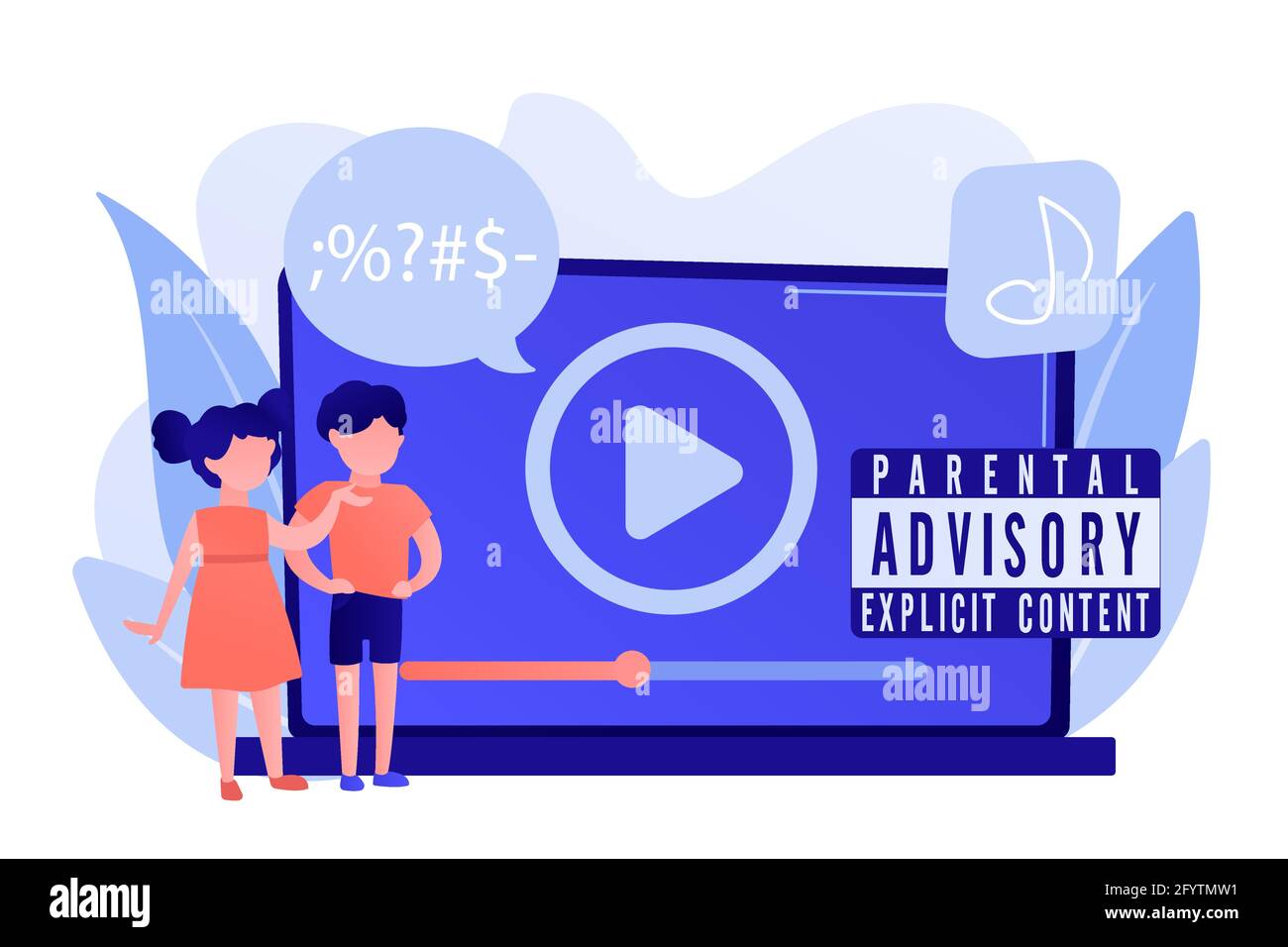 Warning Graphic Content Stock Vector Images - Alamy