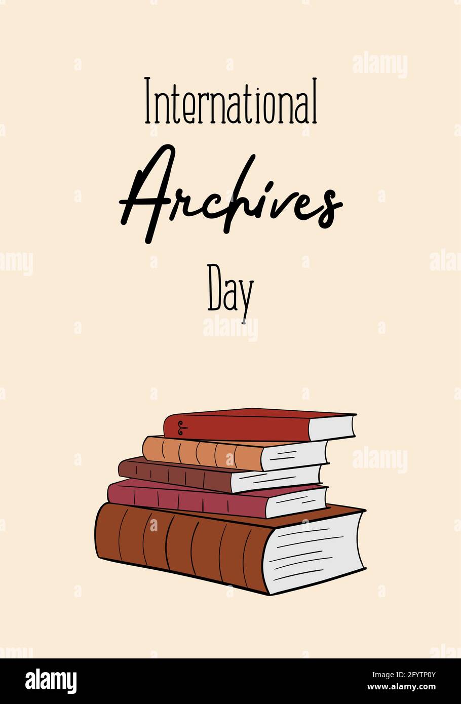 International Archives Day. Holiday concept. Template for background, banner, card, poster with ...