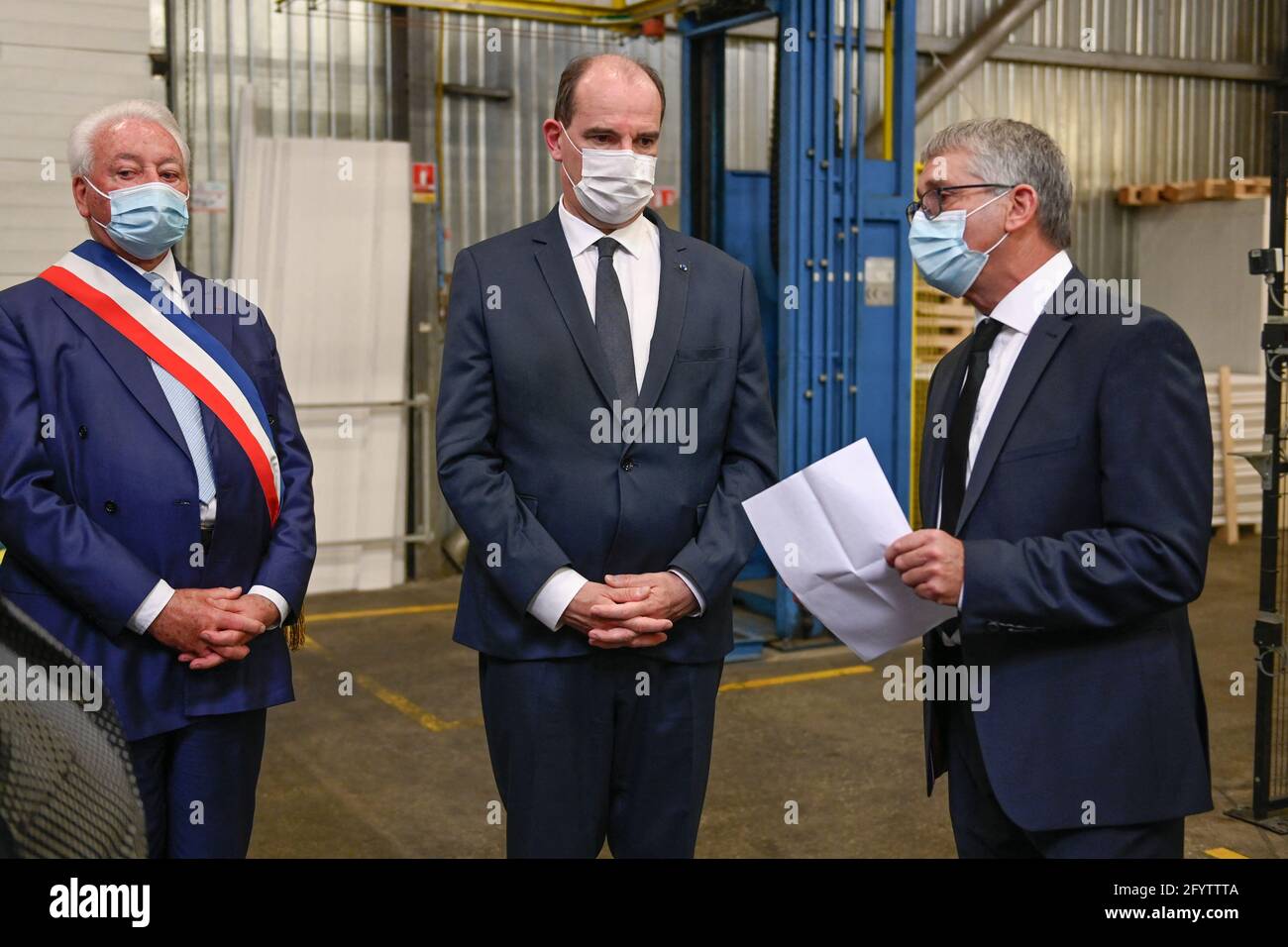 French PM Jean Castex during a visit in Sisteron for the signature of ...