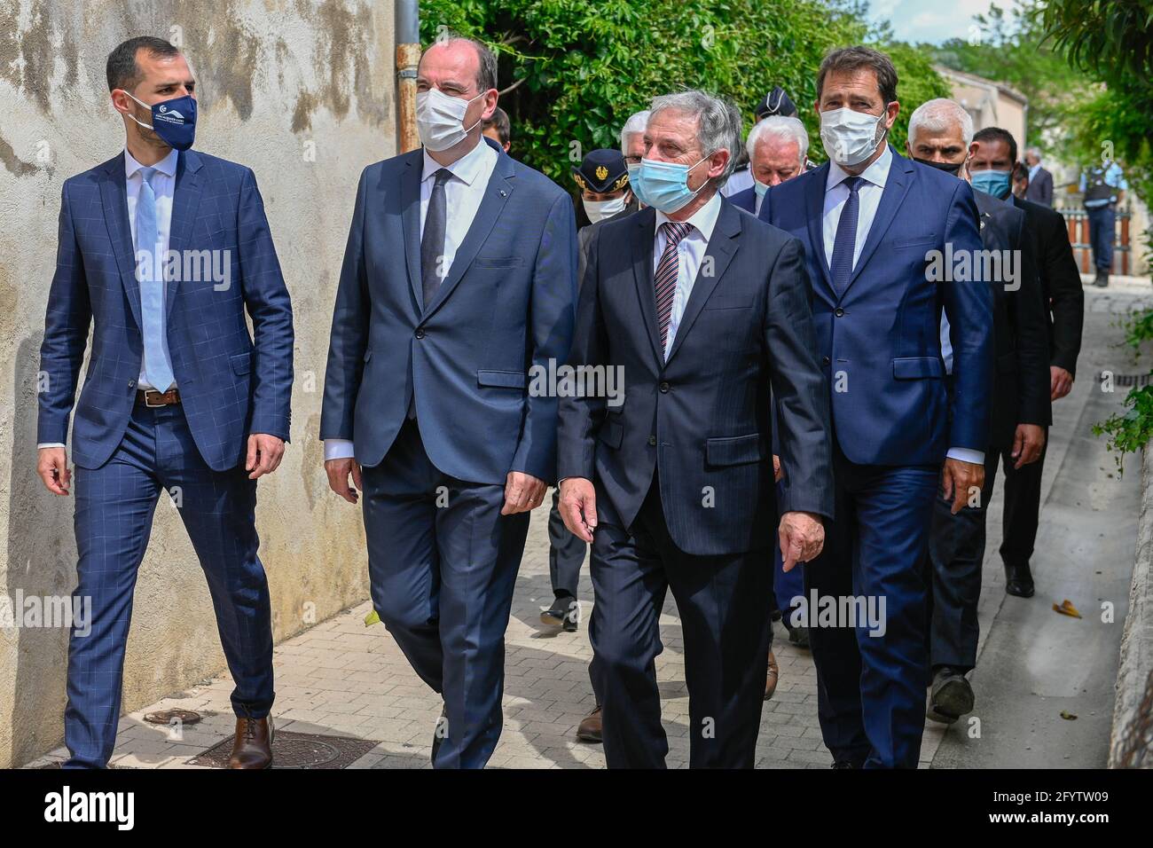 French PM Jean Castex during a visit in Sisteron for the signature of ...
