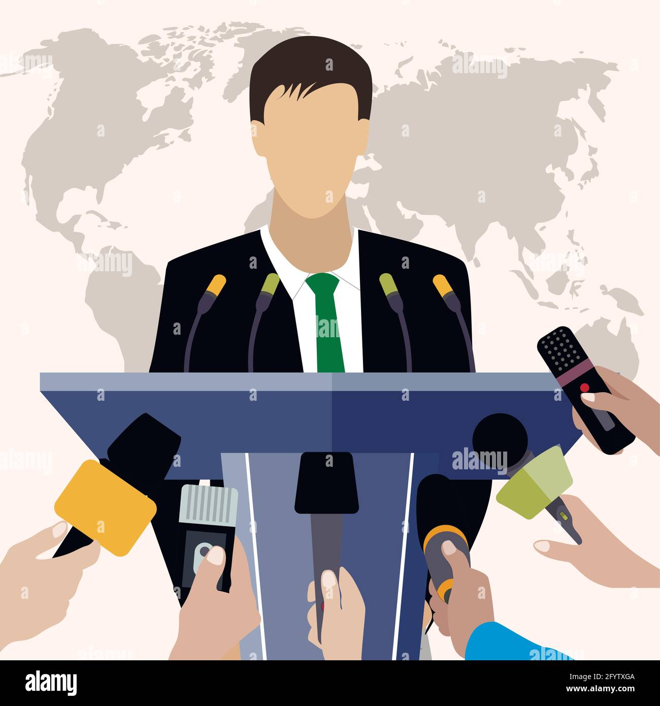 Audience public speaker cartoon hi-res stock photography and images - Alamy