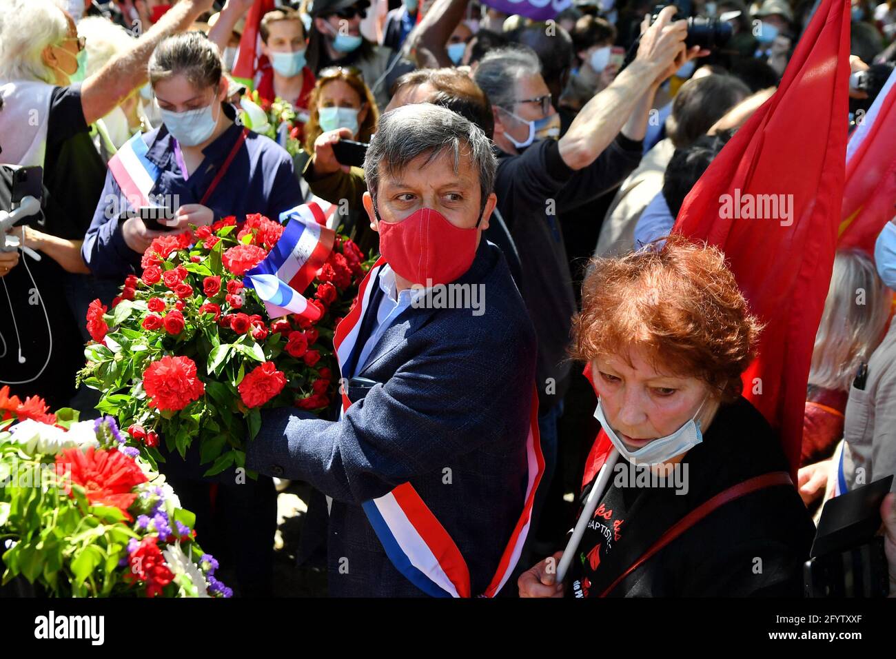 PS Senator of Paris, David Assouline,attends the wreath-laying ceremony ...