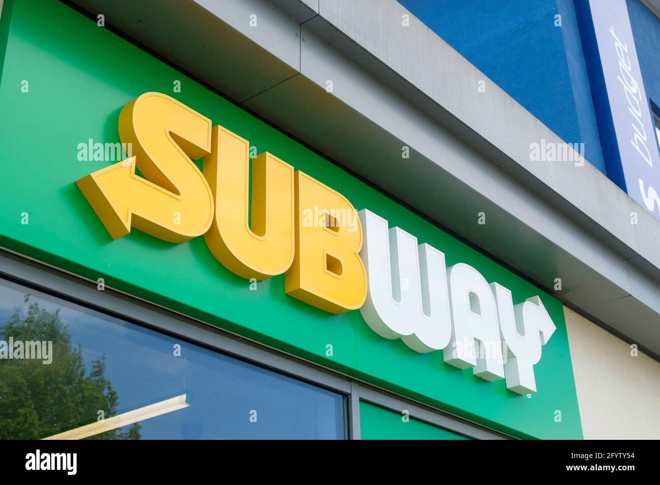The sign for the Subway sandwich shop in Portishead Stock Photo - Alamy