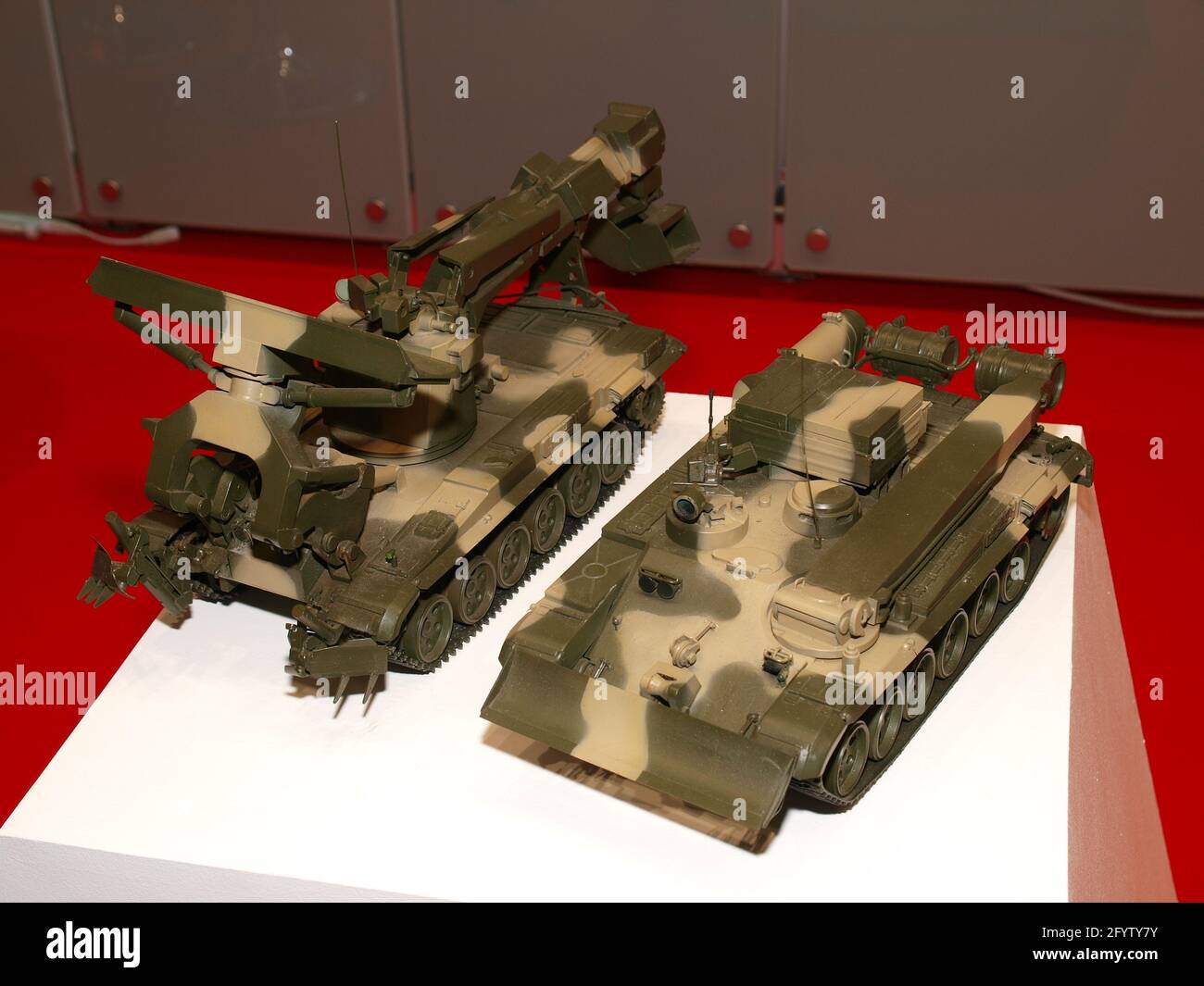 Russian BREM-1M ARV (Armoured Recovery Vehicle) and IMR-3M Combat ...