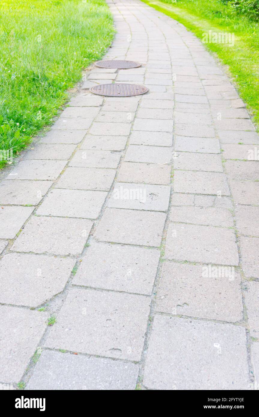 Footpath made stone tiles hi-res stock photography and images - Alamy