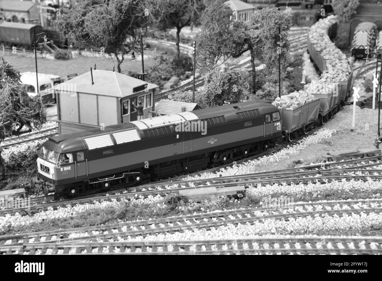 Diesel motor train on Black and White Stock Photos & Images - Alamy