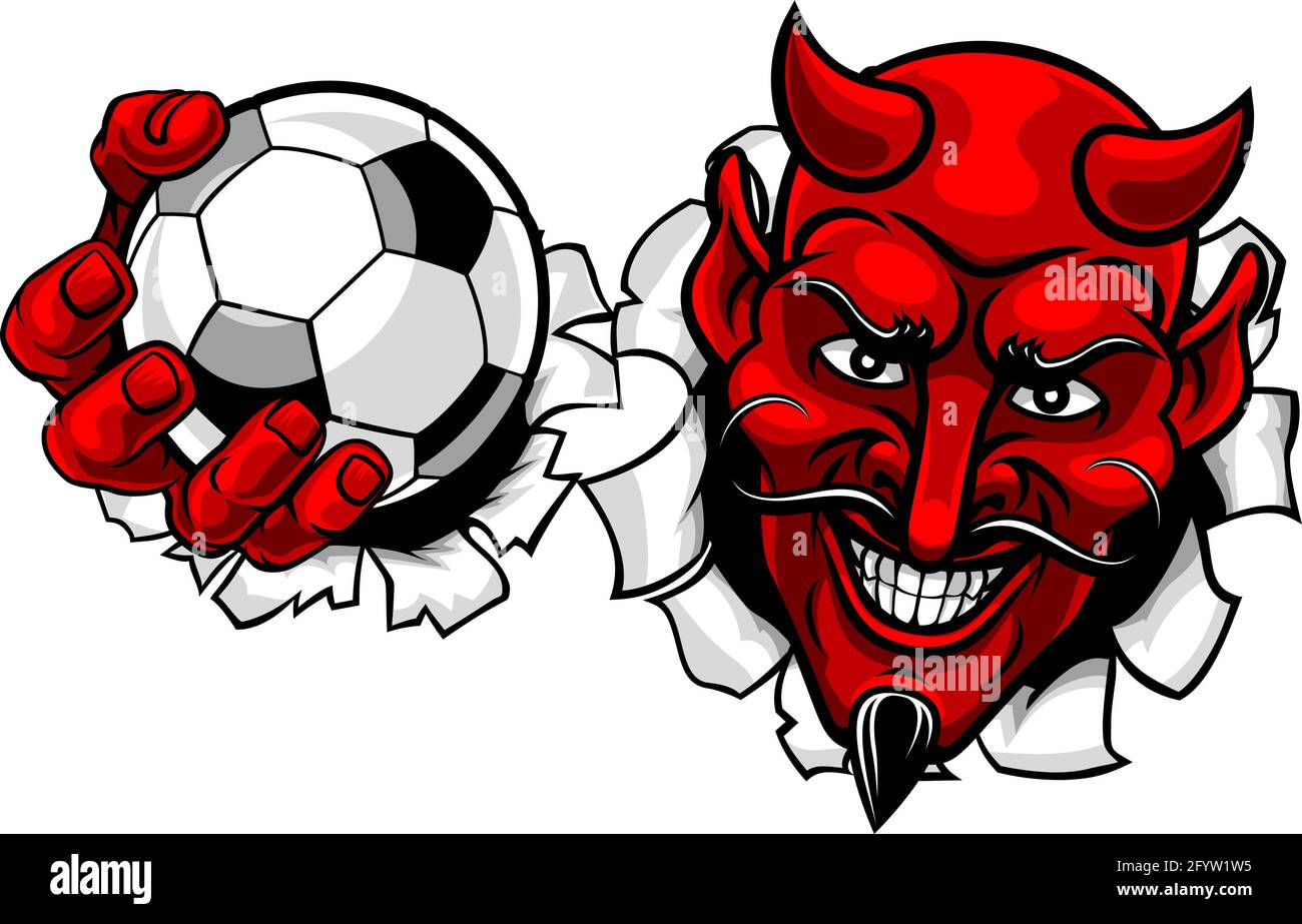 Devil Logo Football