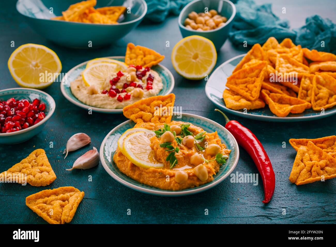 Spicy humus hi-res stock photography and images - Alamy