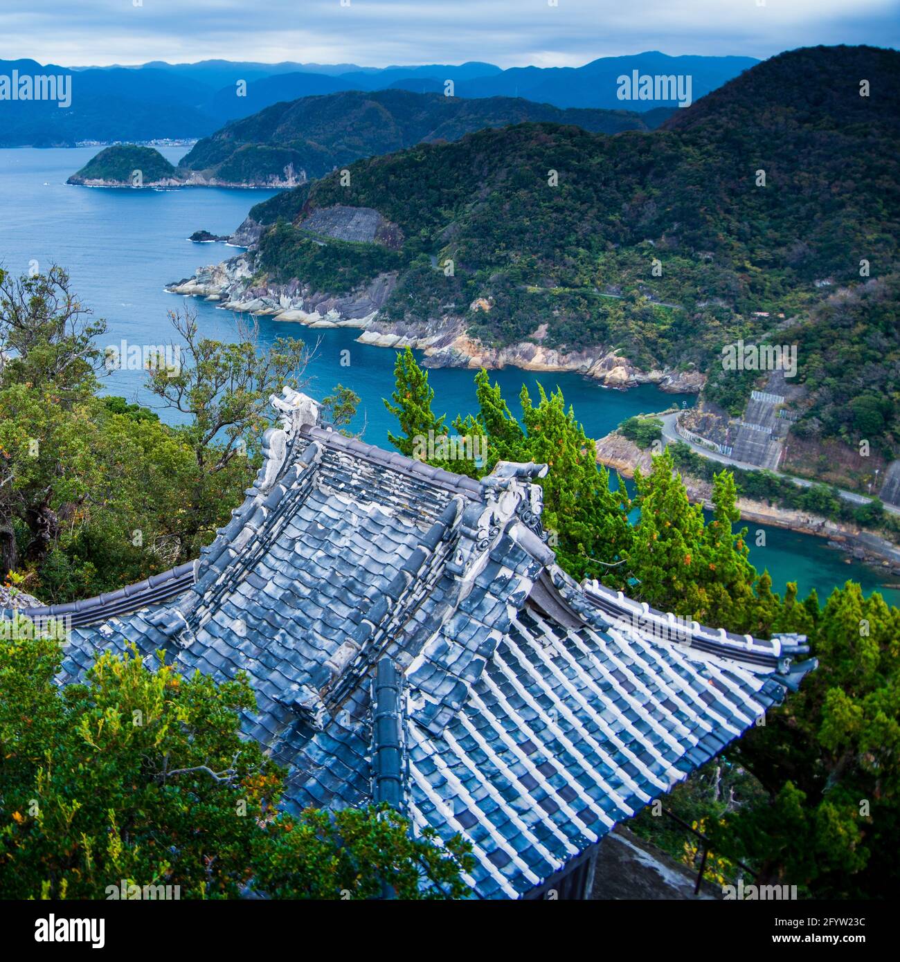 Eastern view from summit of Mt. Eboshi, which is rock mountain that is ...