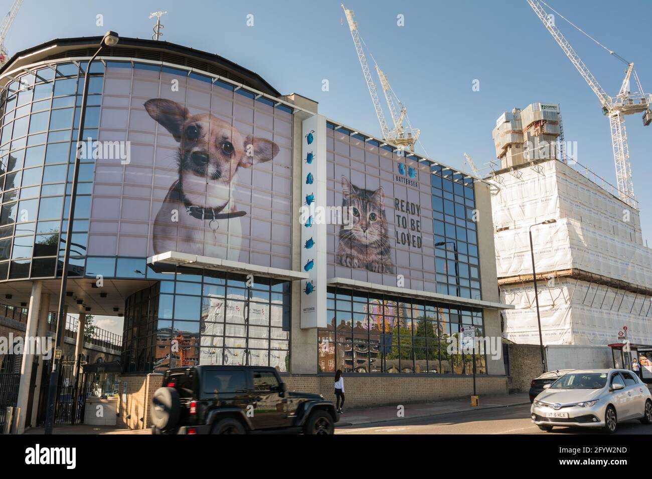 Battersea Dogs Home and new housing complexes surrounding the ...