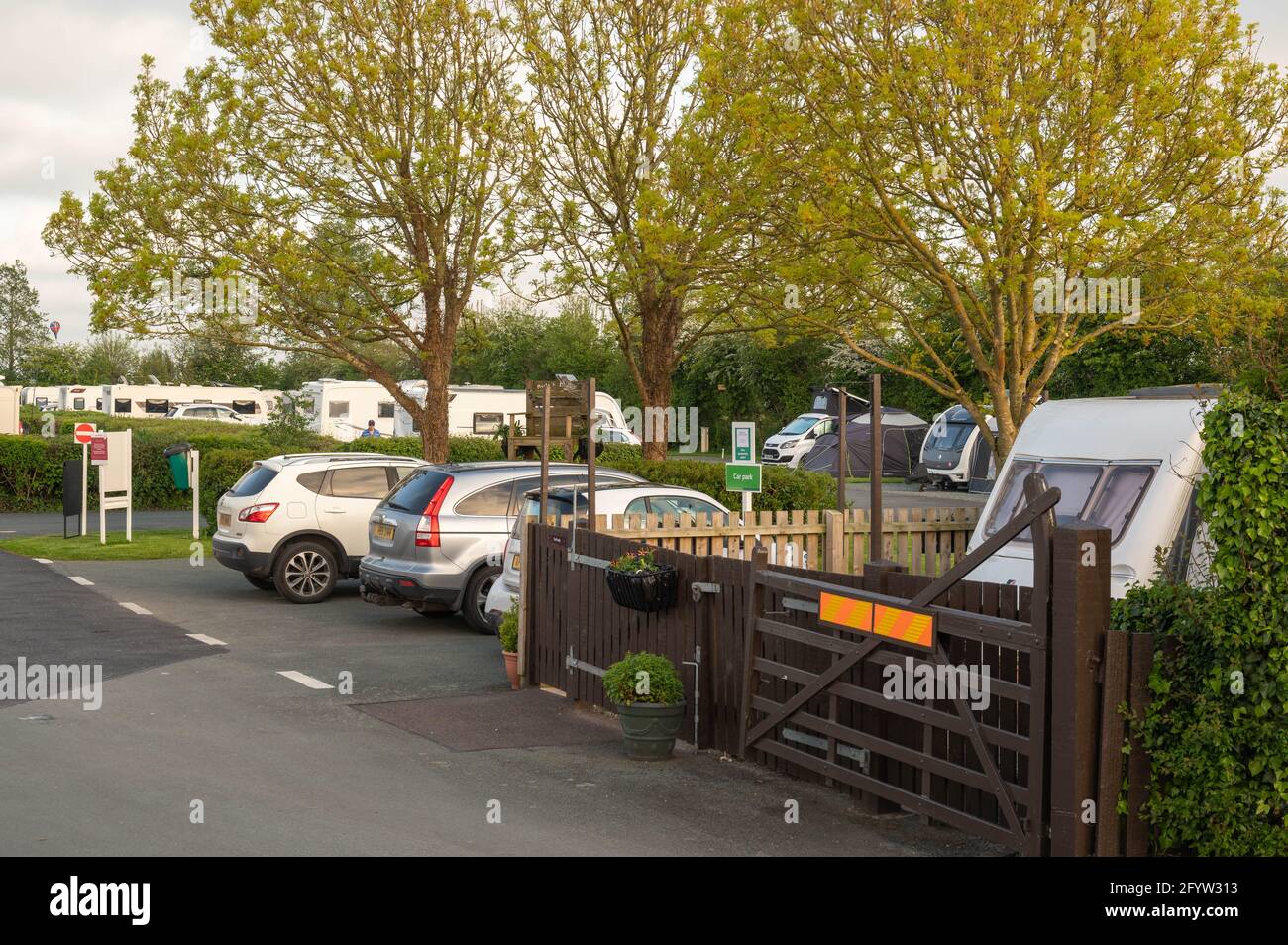 Entrance to caravan park hi-res stock photography and images - Alamy