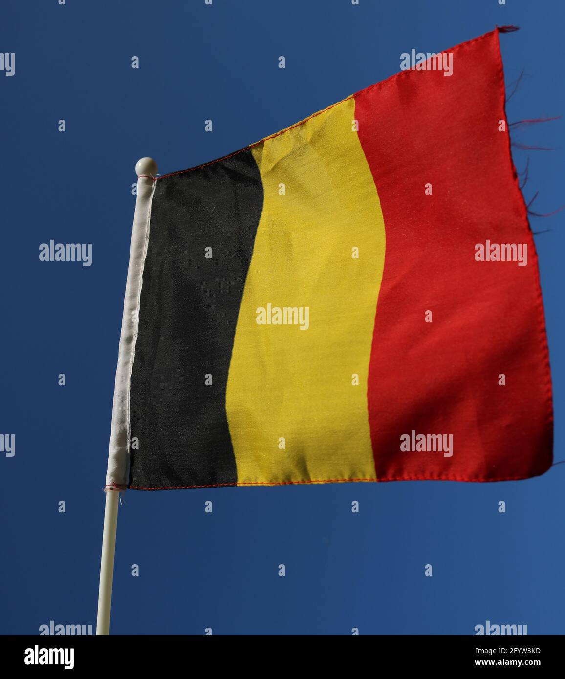 Belgian flag flying, flag of Belgium flying Stock Photo - Alamy