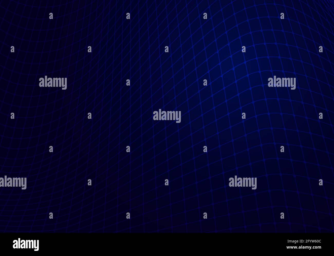 Abstract blue mesh grid network on dark background technology digital ...