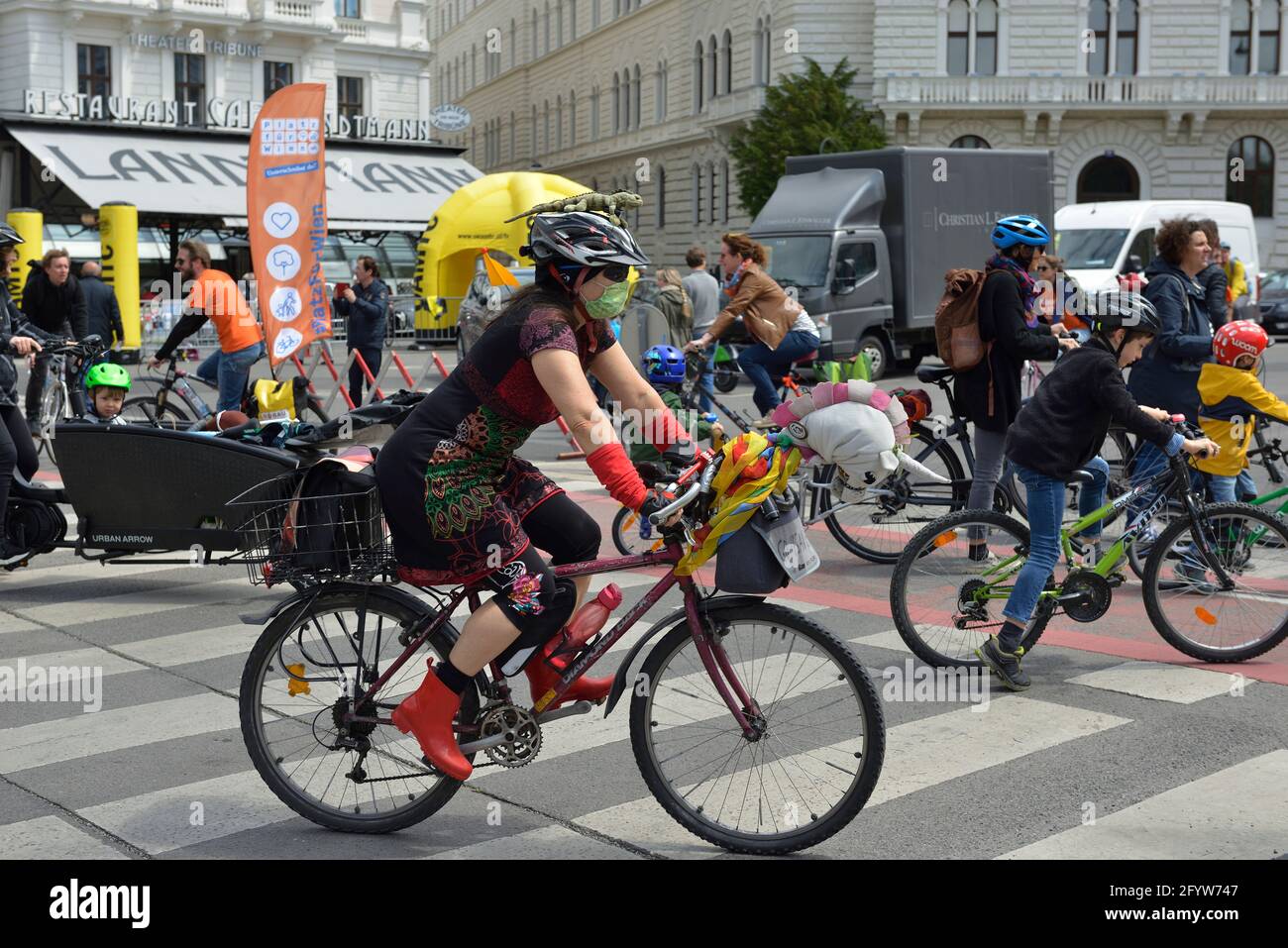 Vienna, Austria. 30th May, 2021 - 10th Vienna Bicycle Parade in the ...