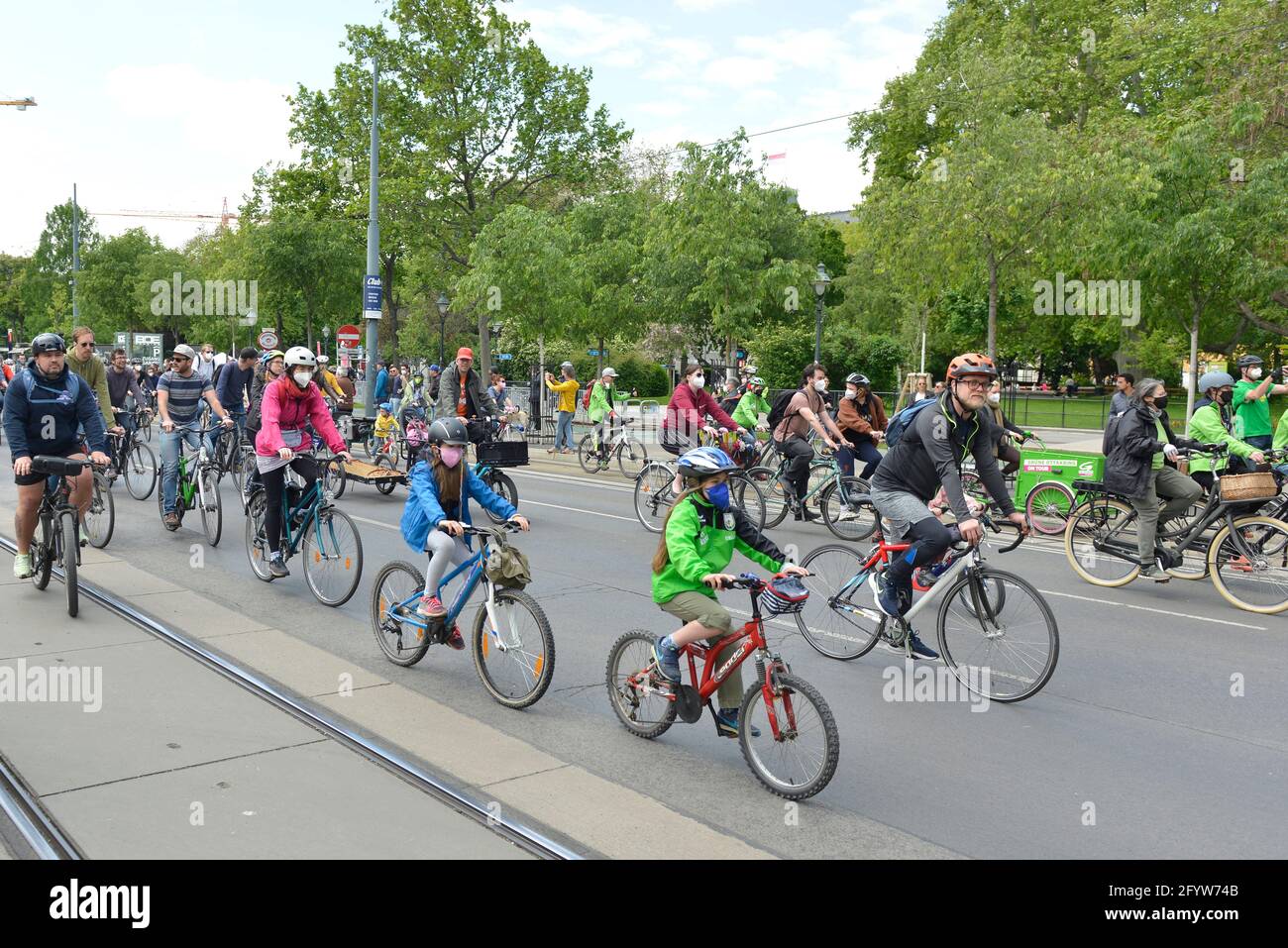 Vienna, Austria. 30th May, 2021 - 10th Vienna Bicycle Parade in the ...