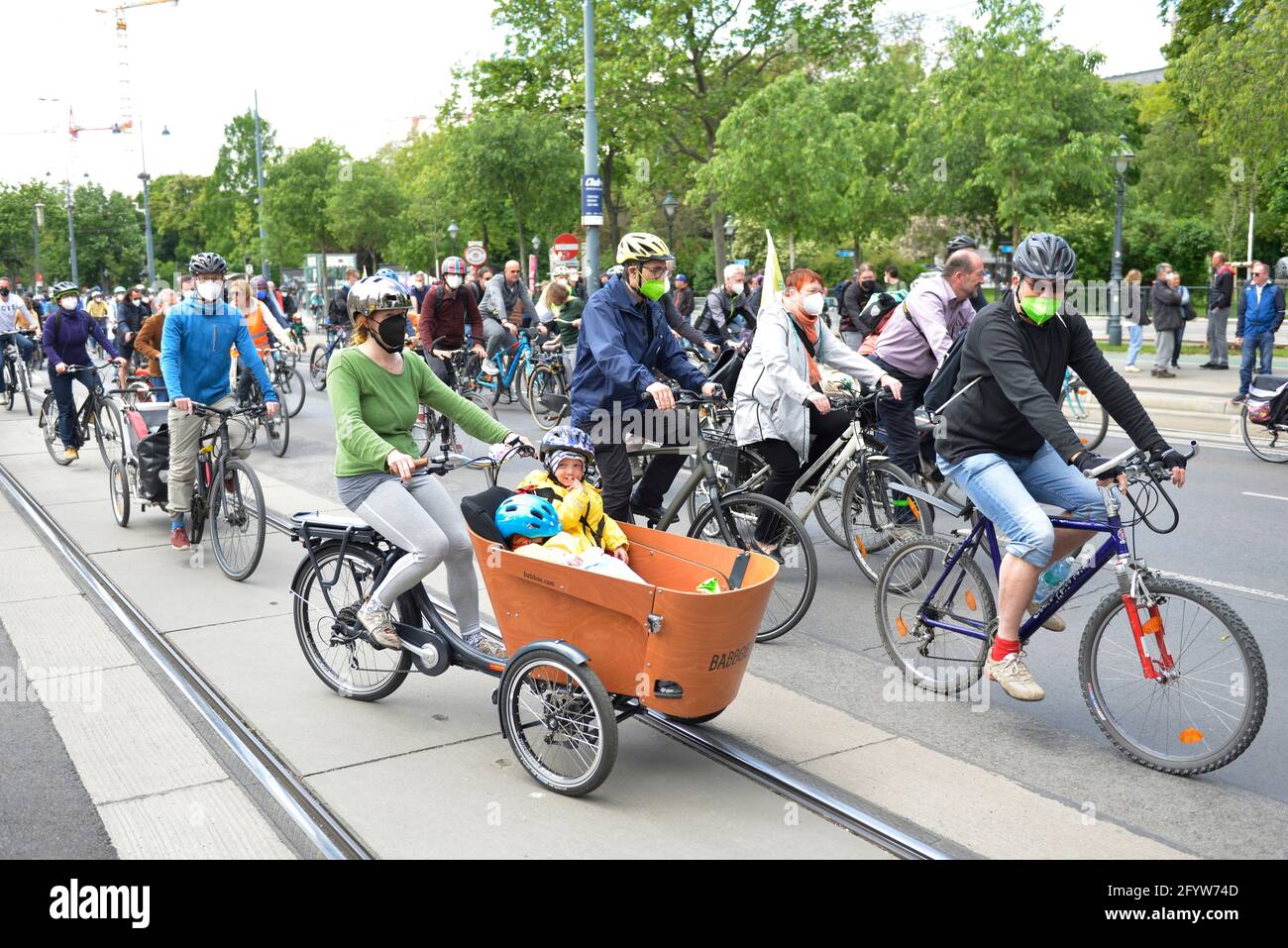 Vienna, Austria. 30th May, 2021 - 10th Vienna Bicycle Parade in the ...