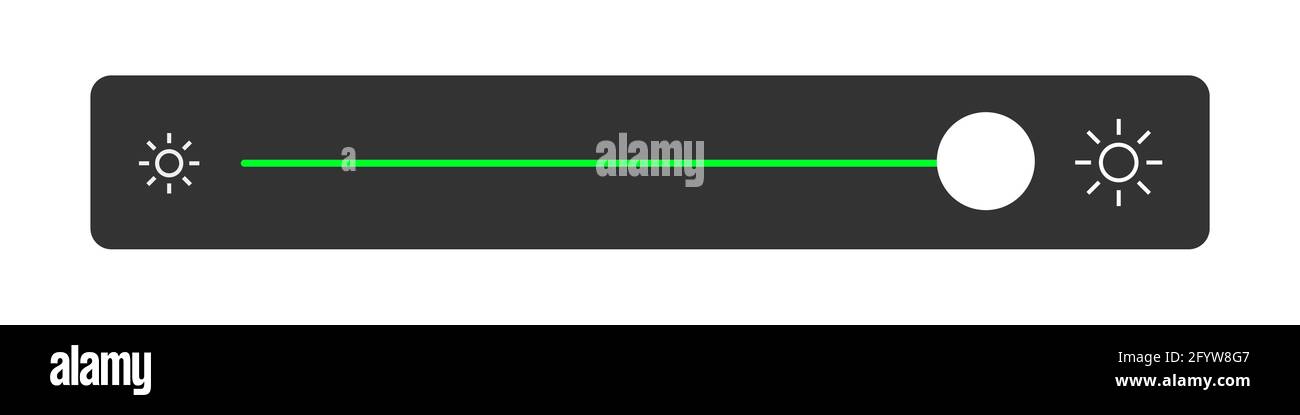 Brightness Slider. Maximum Light Isolated Sign. Vector illustration ...