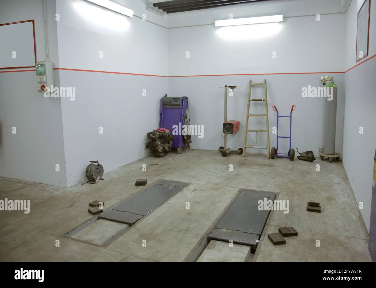 A closeup shot of a car service garage Stock Photo - Alamy