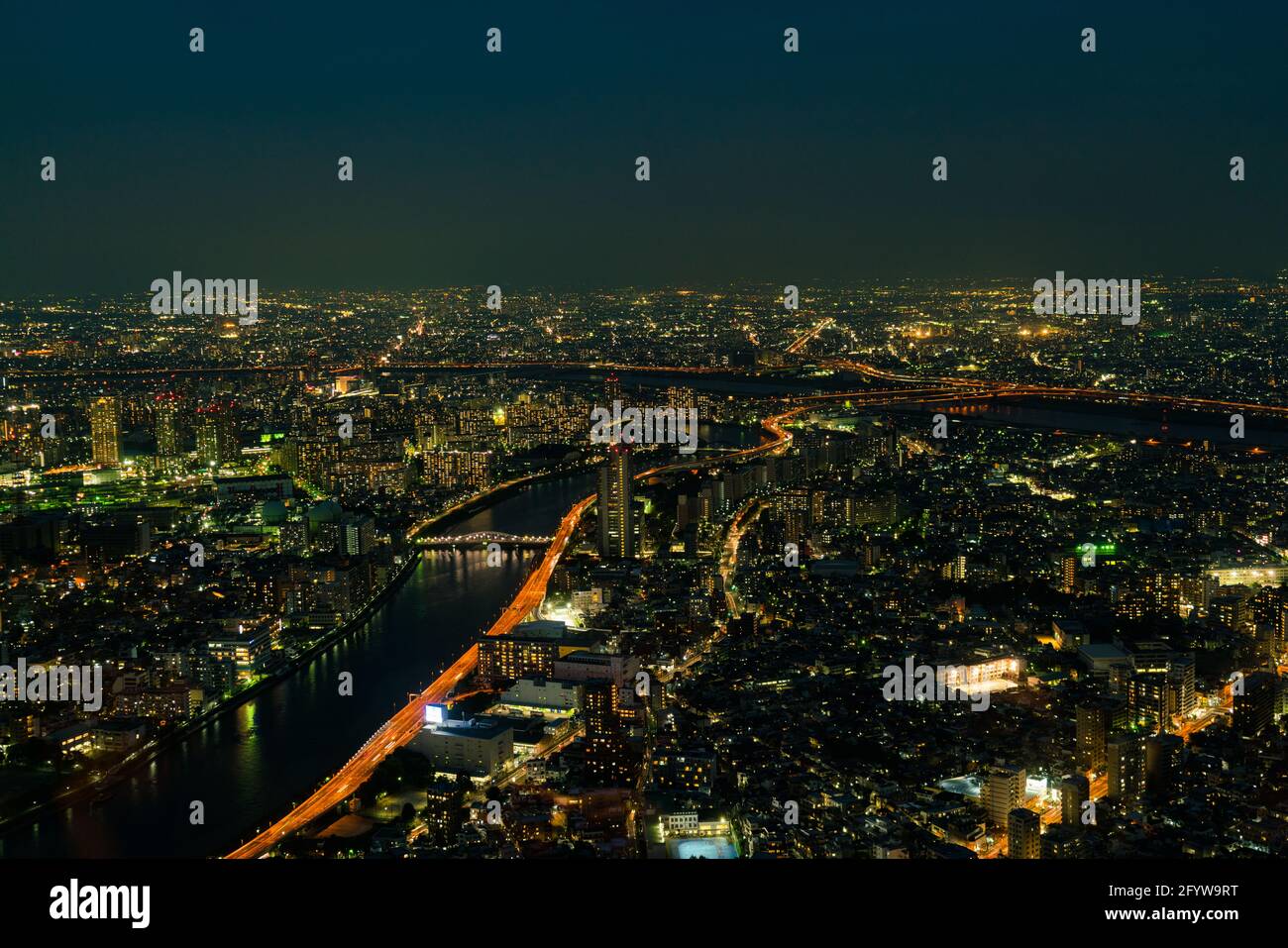 Japanese city overview hi-res stock photography and images - Alamy