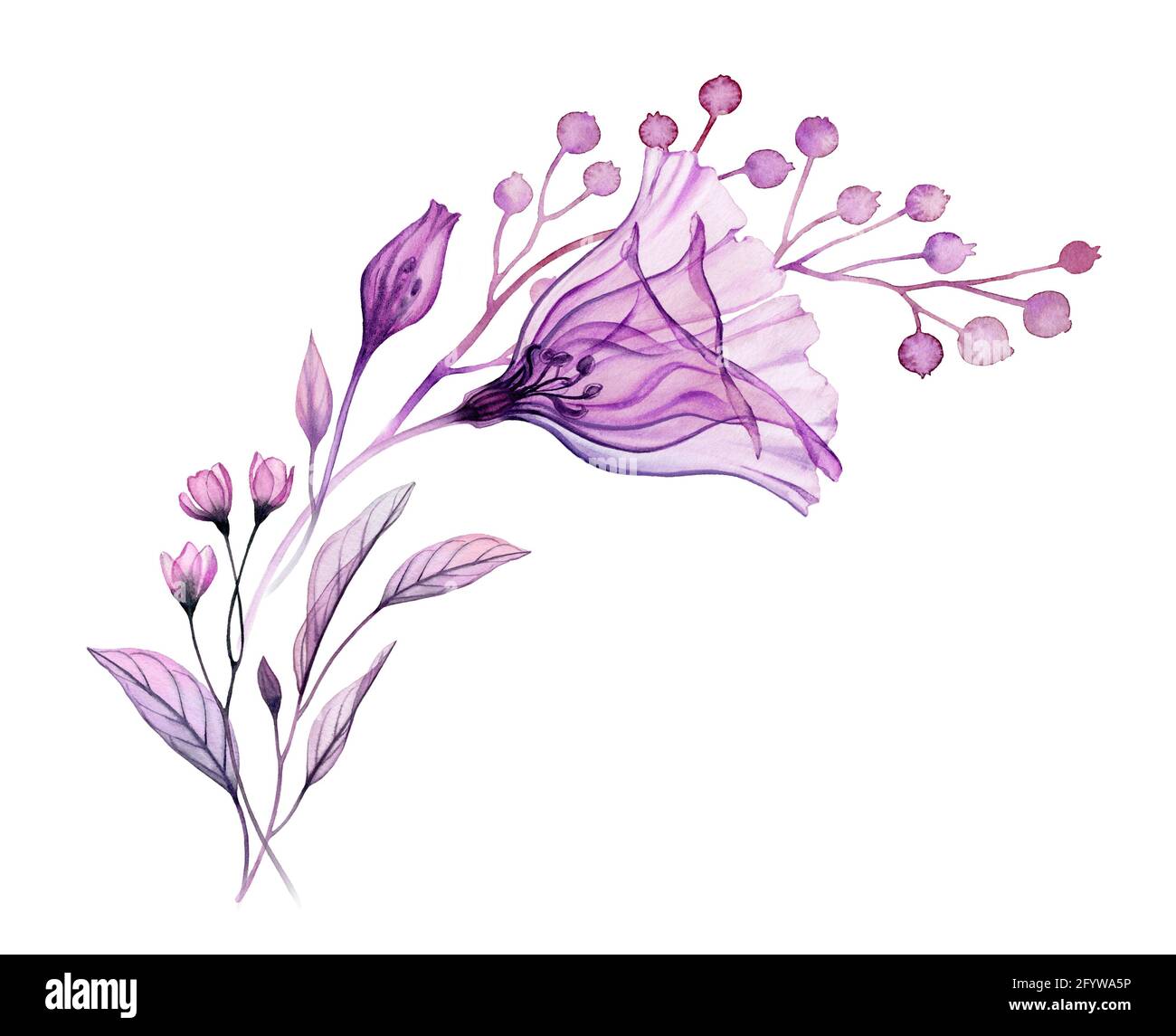 Purple Flower Corner Design