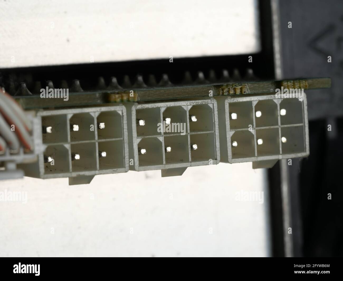 A closeup shot of details of a patch panel Stock Photo - Alamy