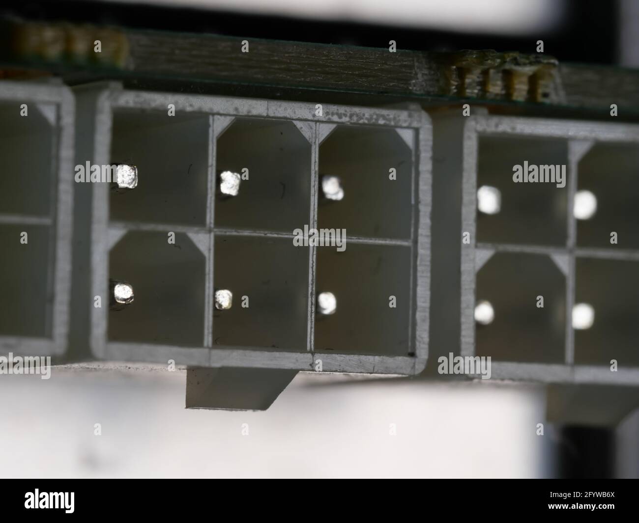 A closeup shot of details of a patch panel Stock Photo - Alamy
