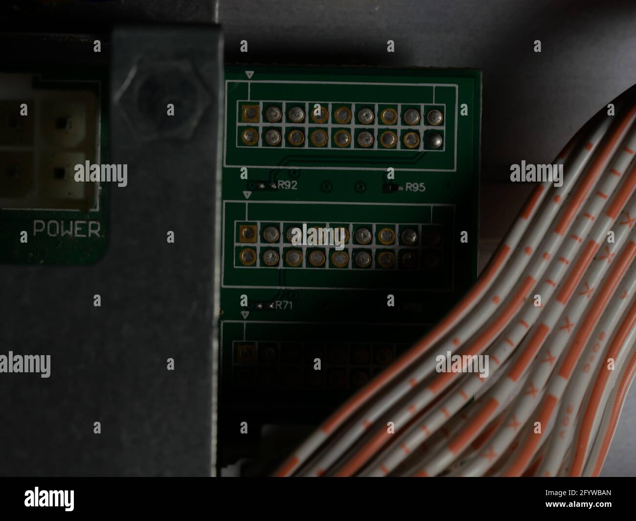 A closeup shot of a cable connection to the patch panel Stock Photo - Alamy