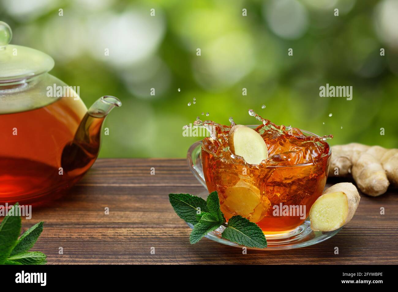Green tea ginger mint hi-res stock photography and images - Alamy