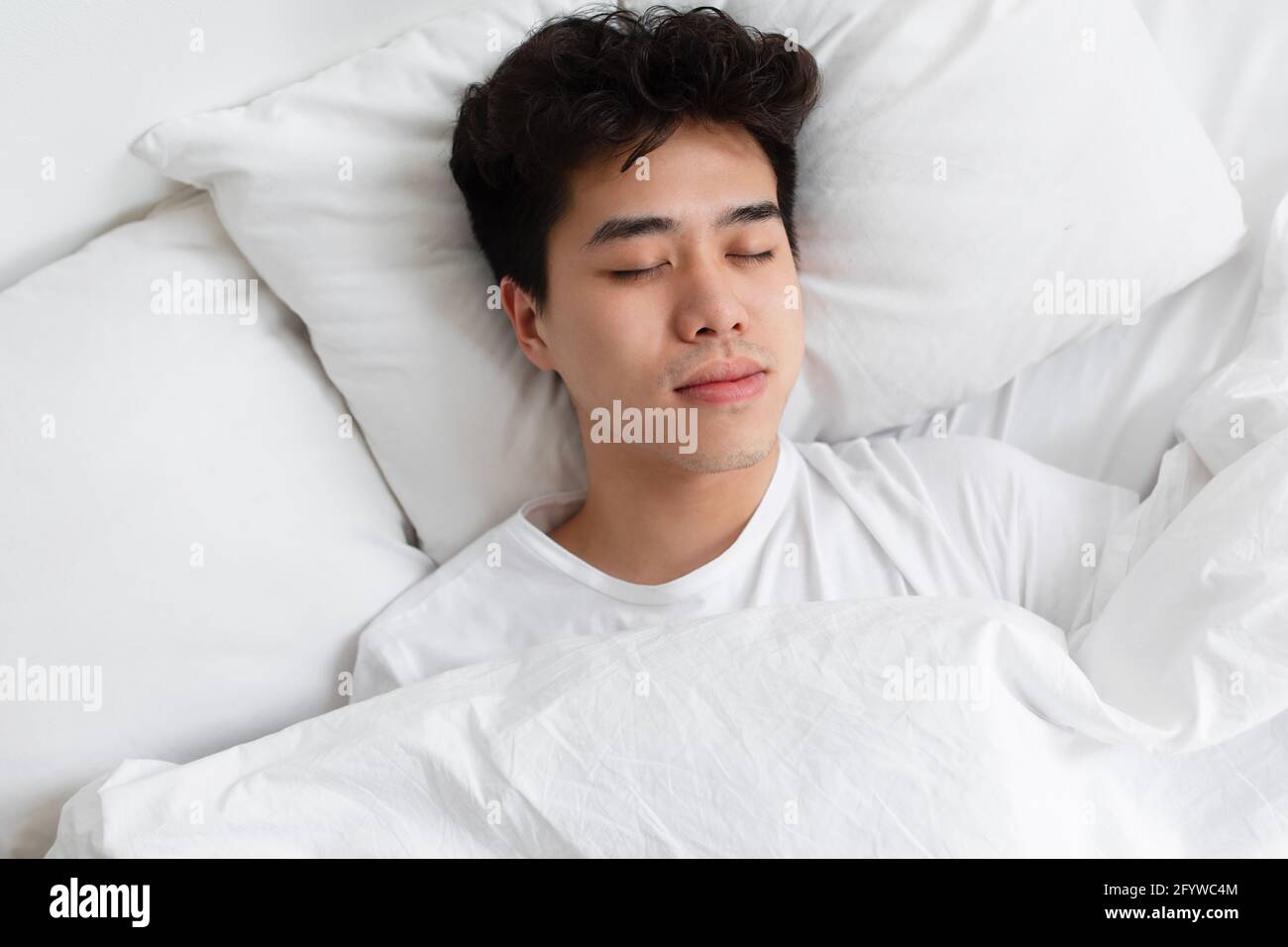 Rest, lazy, relax, sleep at home in free time on weekends. Be safety ...