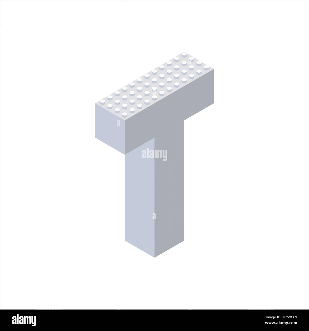 Isometric font made from color plastic blocks. The children s designer ...