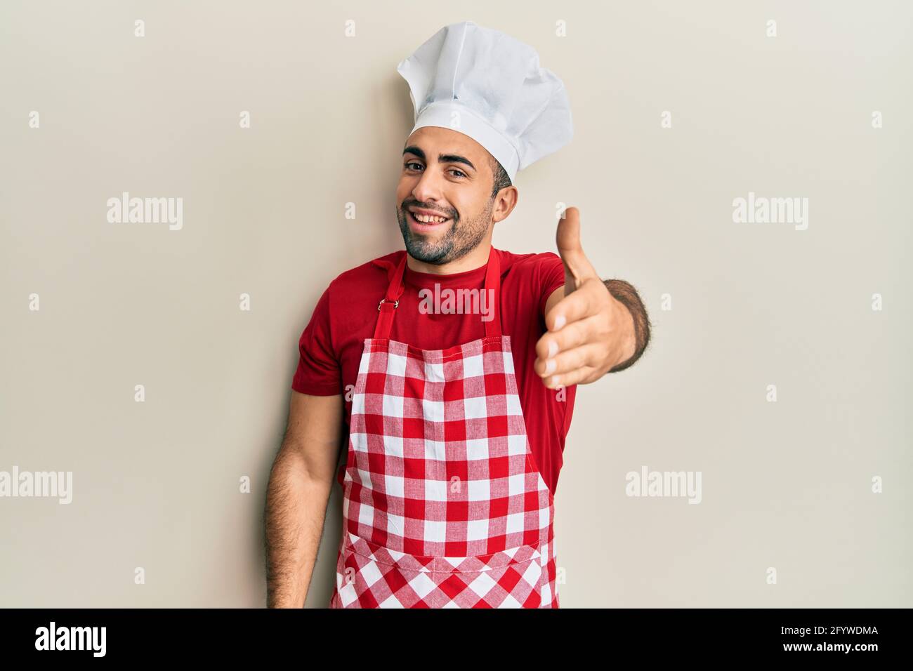 Cook kitchen shaking hands hi-res stock photography and images - Alamy