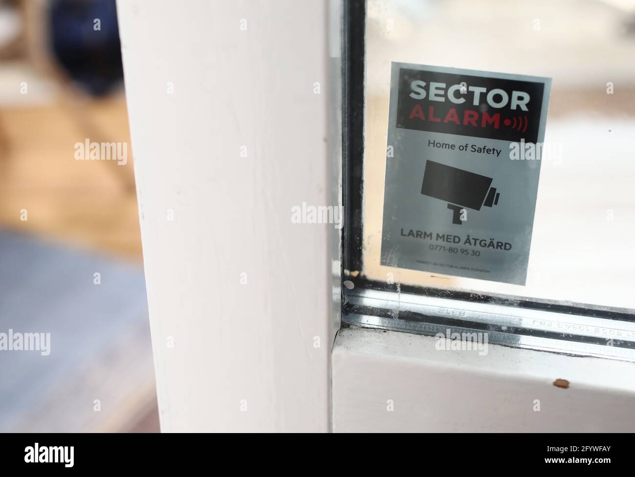 Home alarm from Sector Alarm company Stock Photo - Alamy