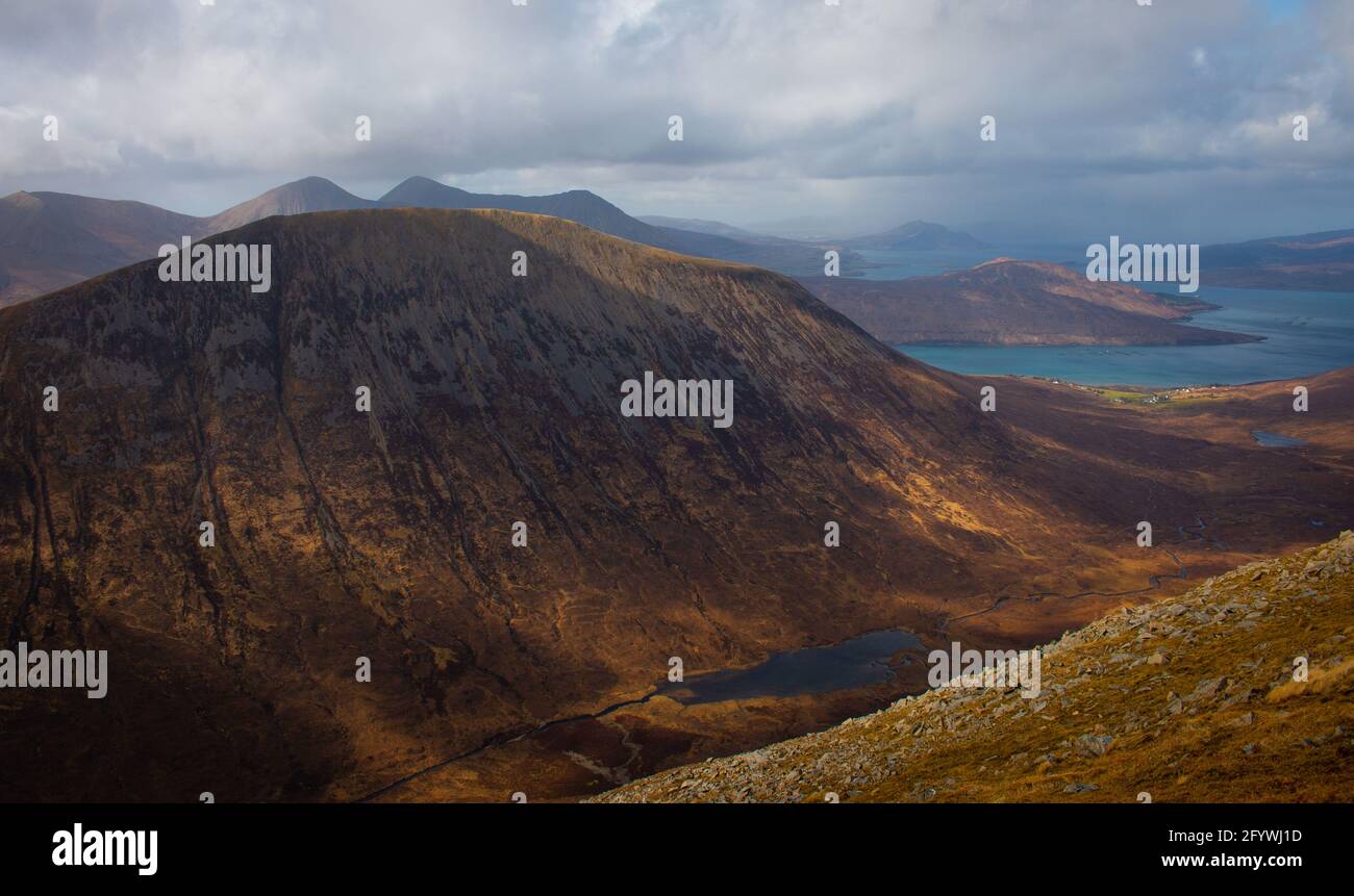 The view of Luib from Ben Na Cro (Beinn na Cro) near Torrin, Isle of ...