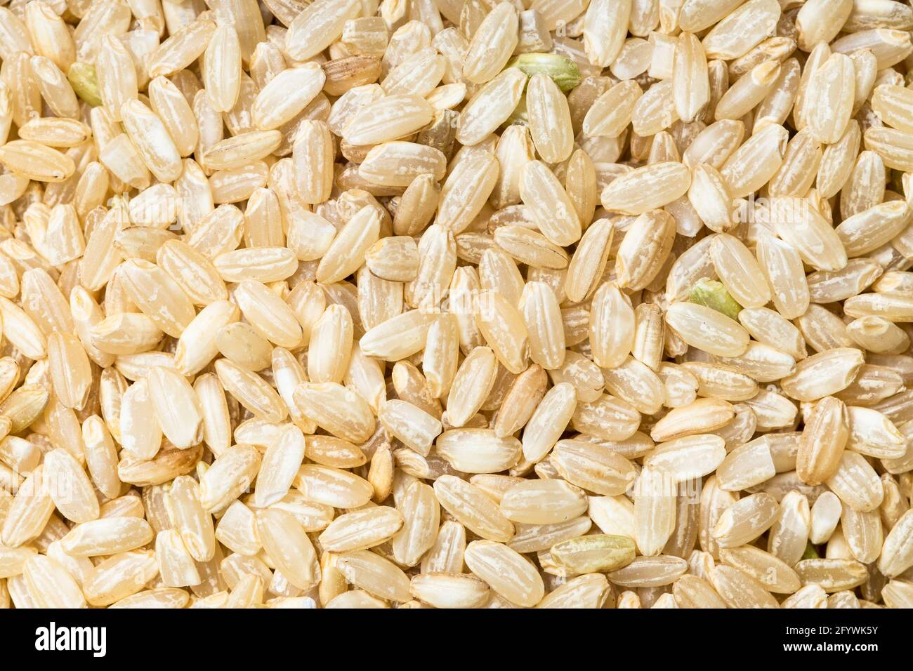 food background - uncooked unpolished brown rice grains Stock Photo - Alamy