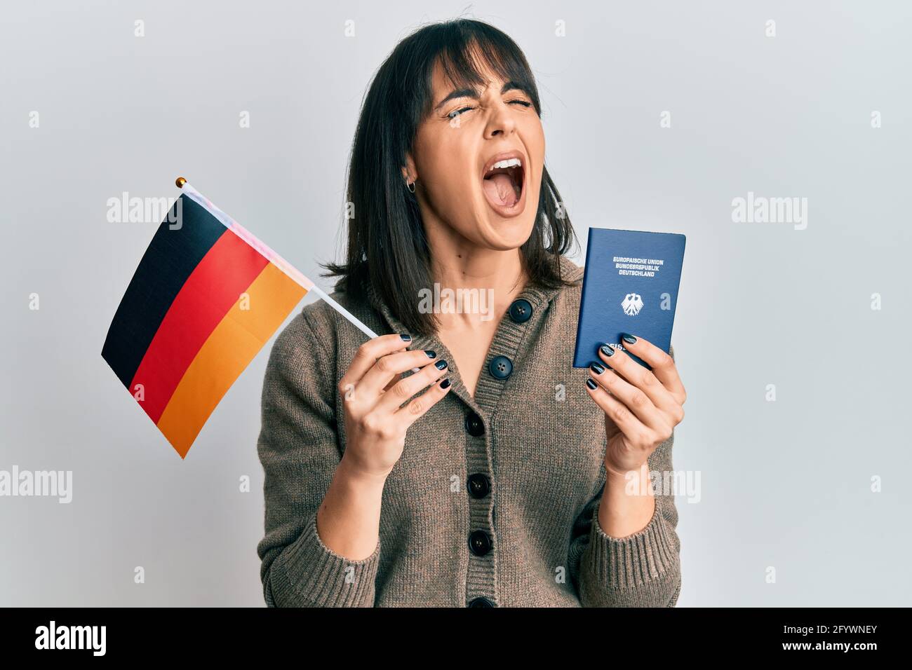 The passport young german woman hi-res stock photography and images - Alamy