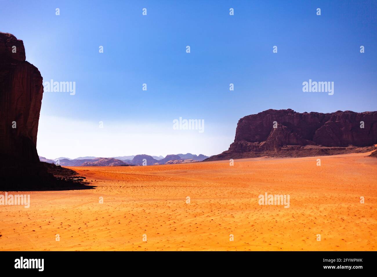 The Wadi Rum Valley in Jordan Stock Photo - Alamy