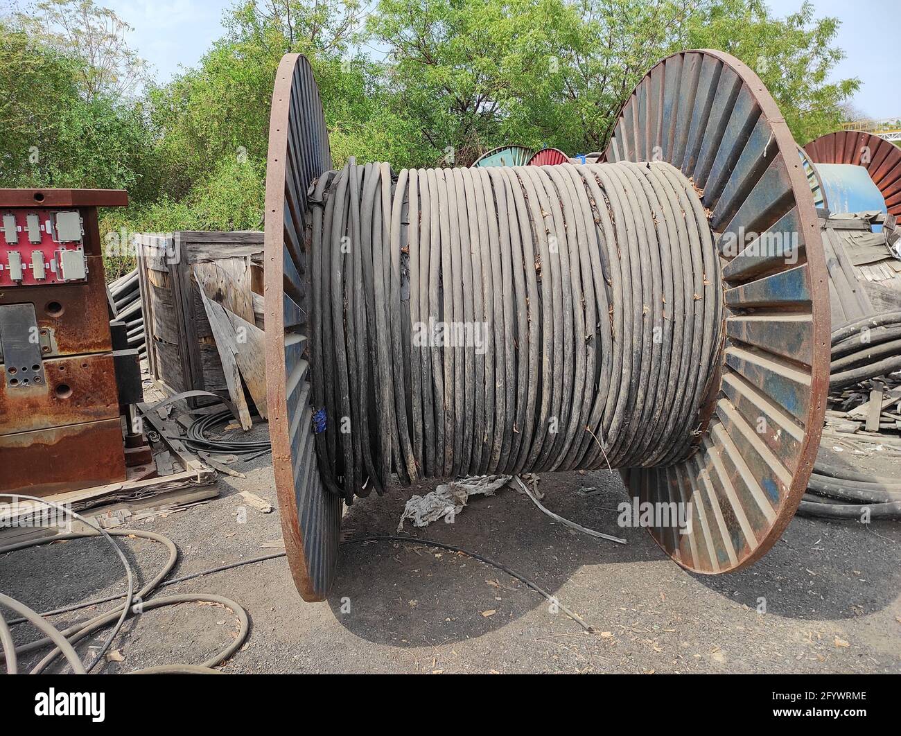 A shot of core of wire rope Stock Photo - Alamy