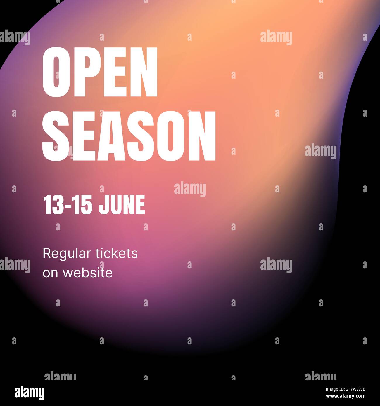 Advertisement Banner for Event. Open Season. Template for social media ...