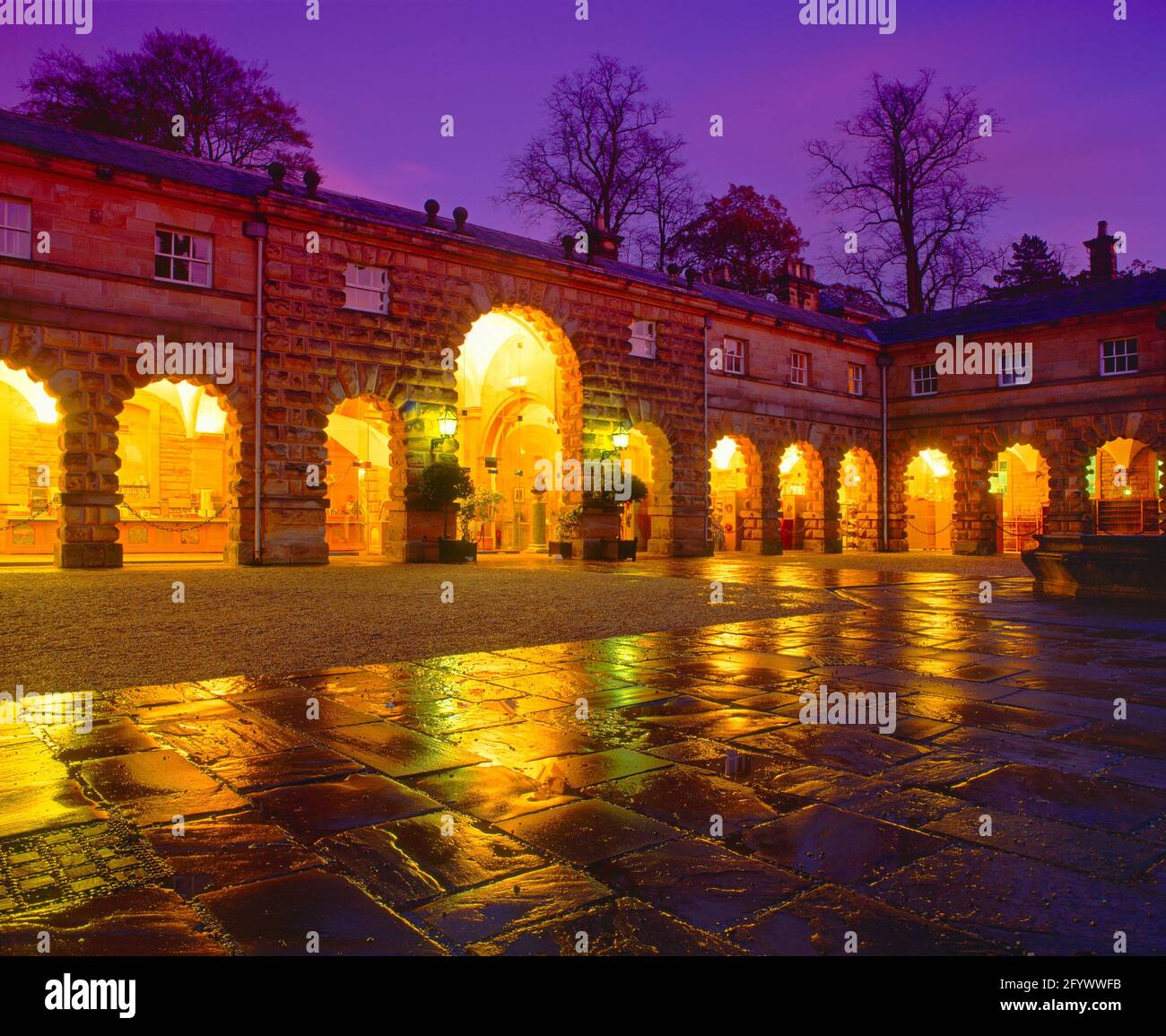 UK, England, Derbyshire, Chatsworth House, converted stables, cafeteria ...
