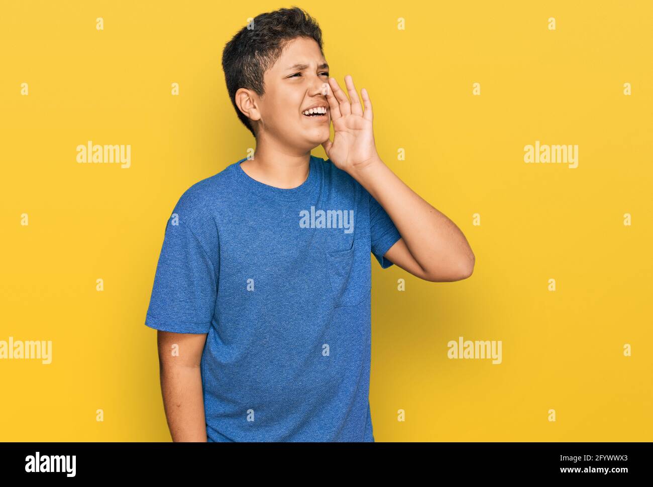 Teen boy screaming open mouth hi-res stock photography and images - Alamy