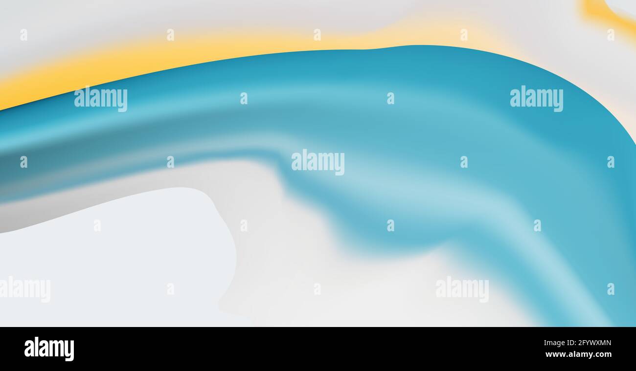 Web header design with blue and yellow liquid color flow for banner ...