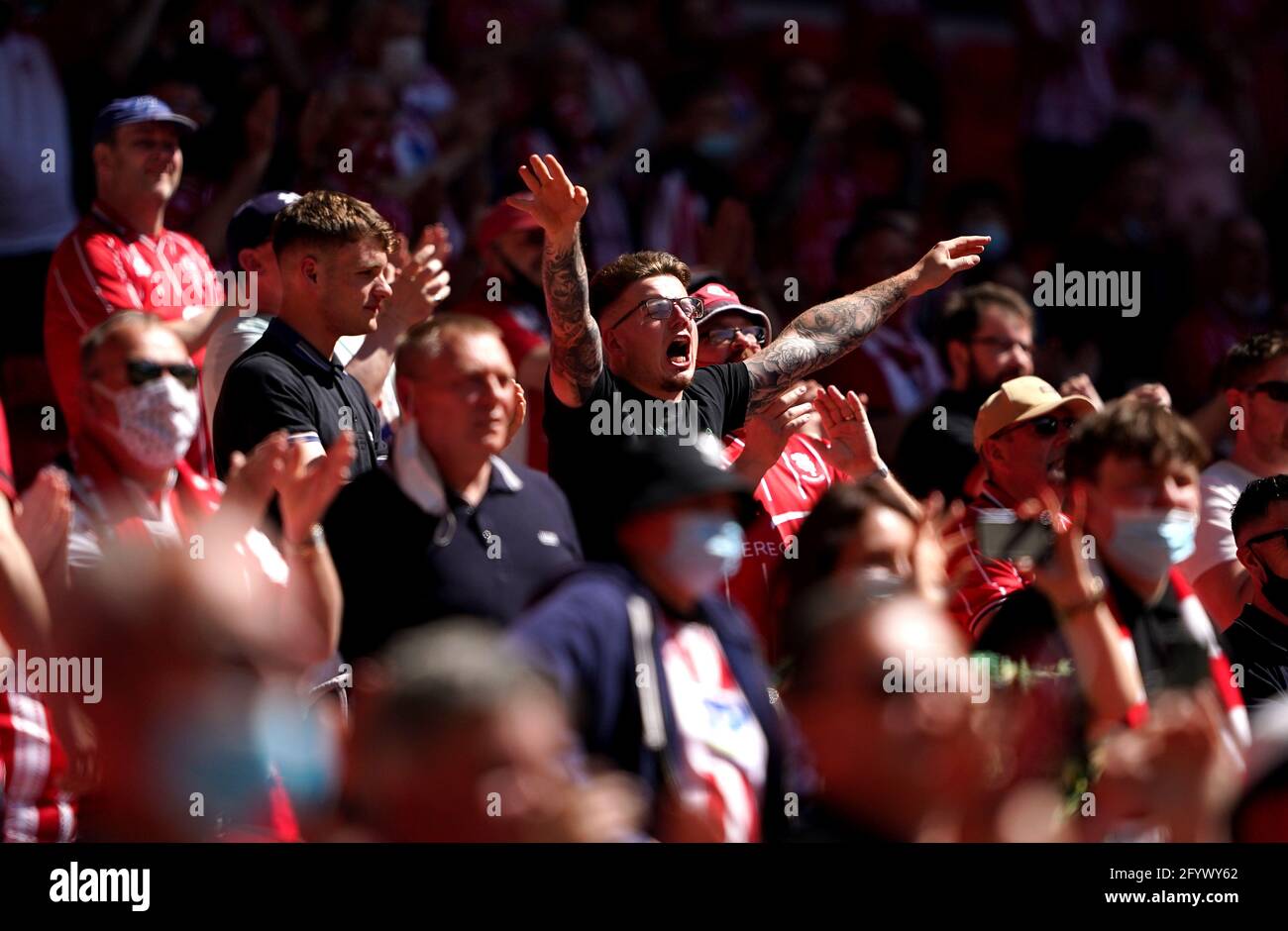 Lincoln City fans prior to kick-off during the Sky Bet League One ...