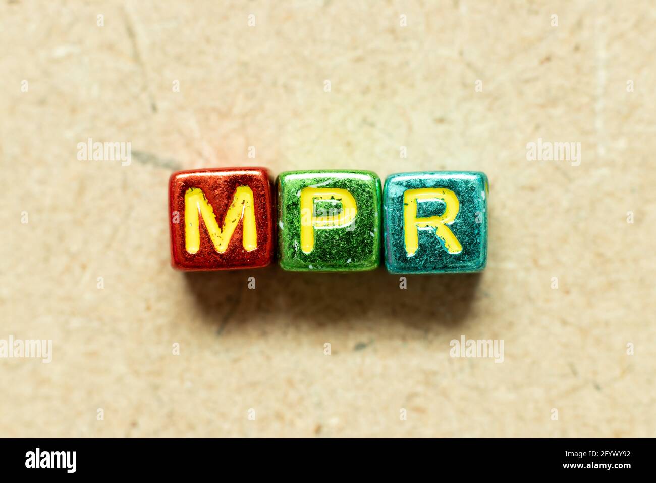 Metallic color alphabet letter block in word MPR (Abbreviation of ...