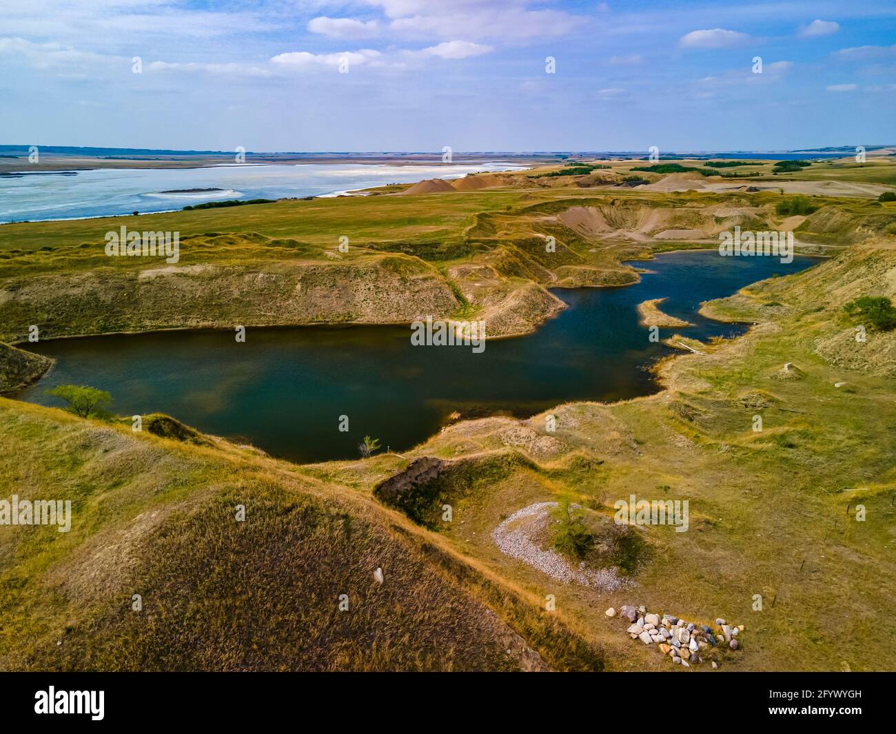 Saskatchewan lake aerial hi-res stock photography and images - Alamy