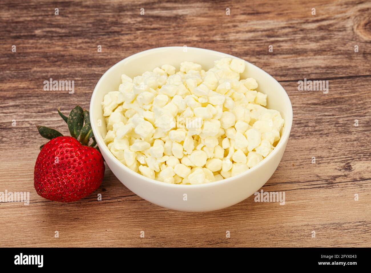 Dietary food - grain cottage cheese in the bowl Stock Photo - Alamy