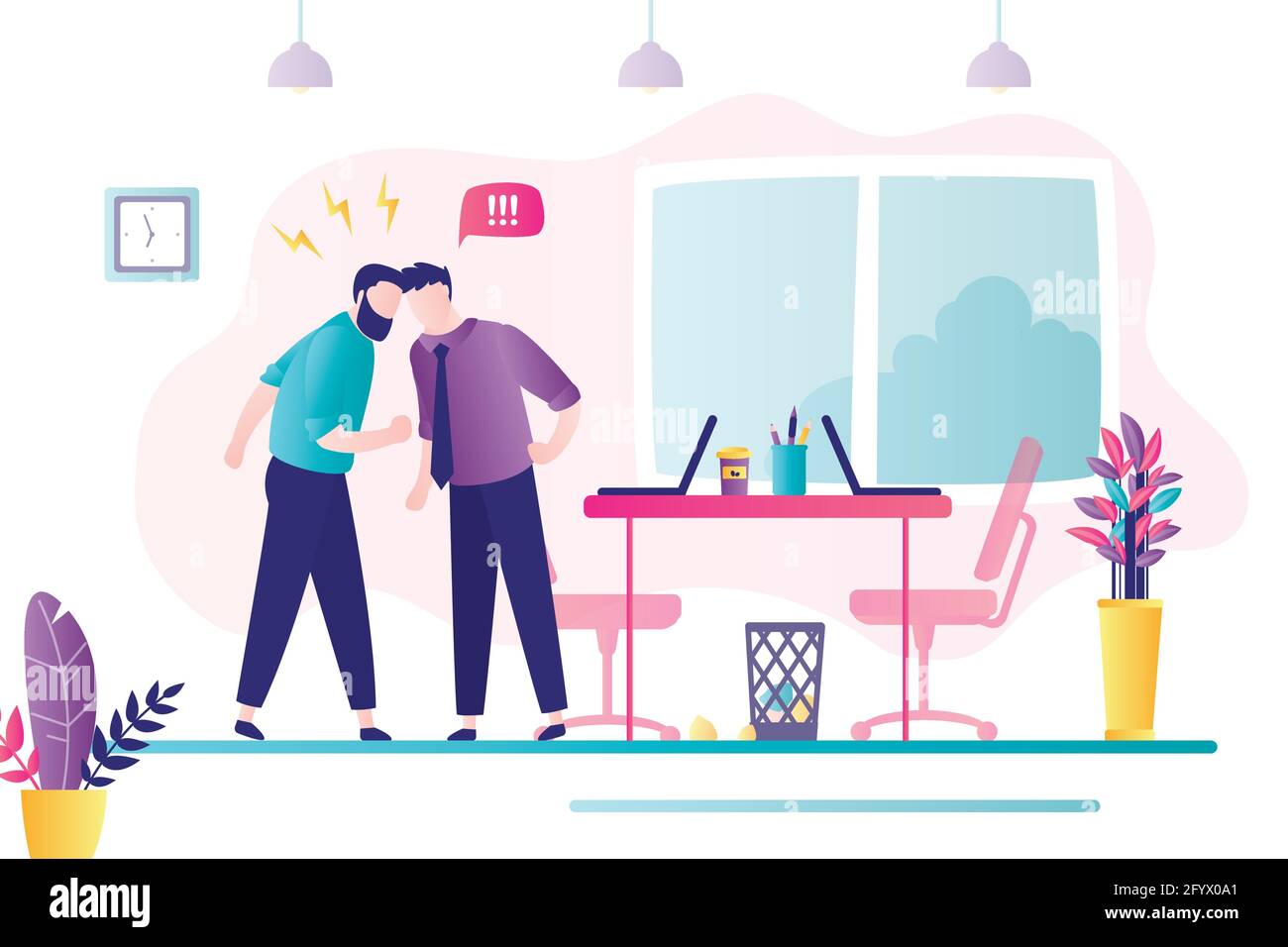 Cartoon conflict management hi-res stock photography and images - Alamy