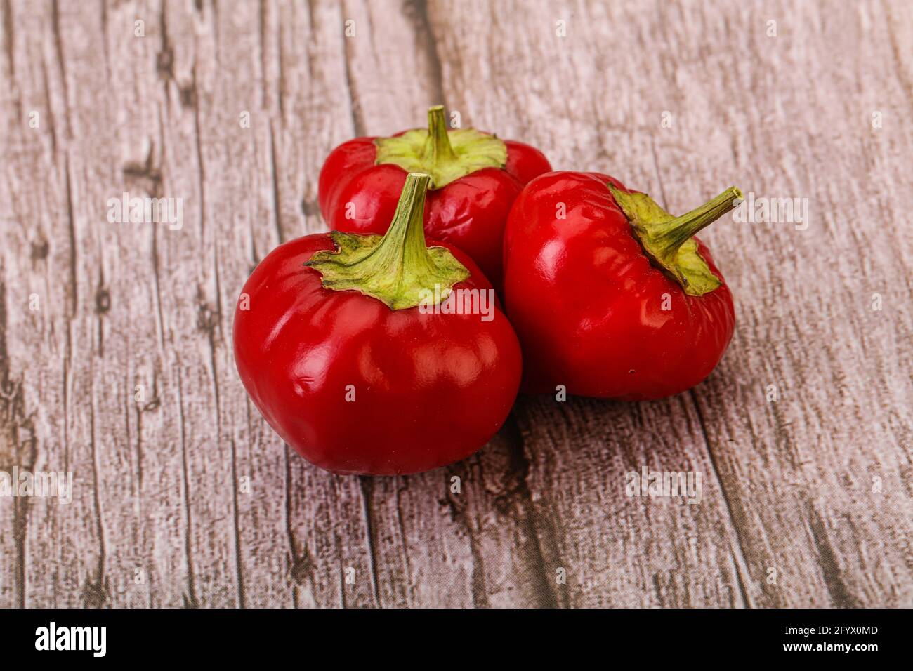 Red hot and spicy cherry pepper Stock Photo - Alamy