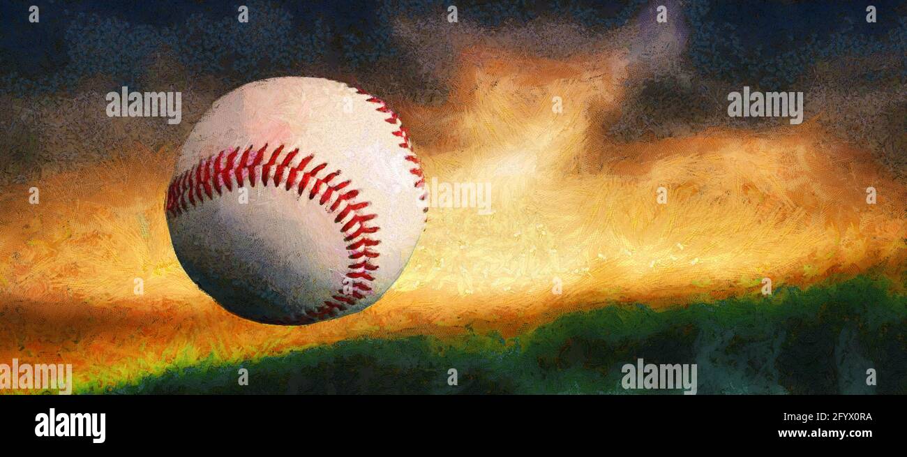 Baseball watercolor hi-res stock photography and images - Alamy
